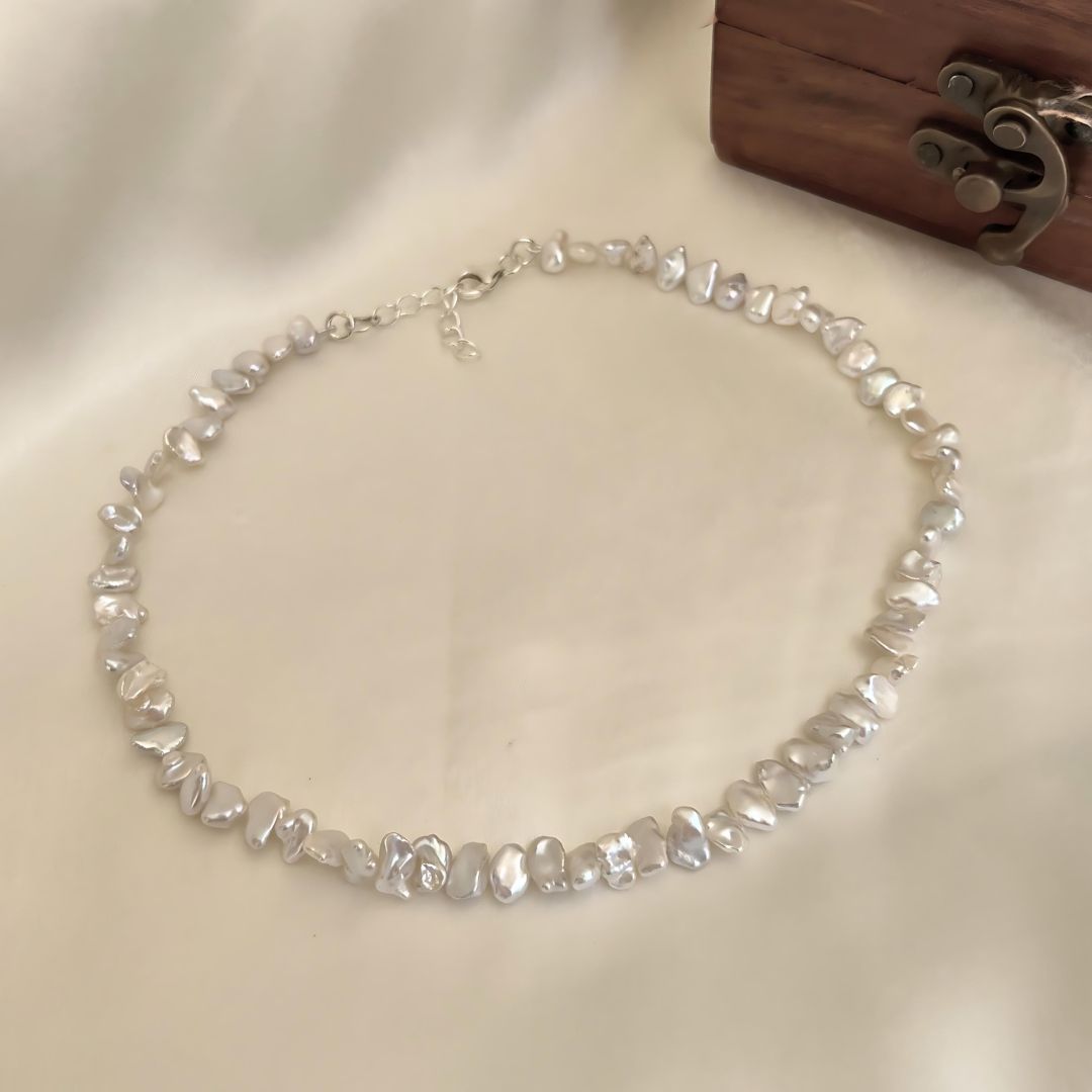 Shop Unshaped Milky White Pearl Necklace | Cherishbox – CherishBox ...